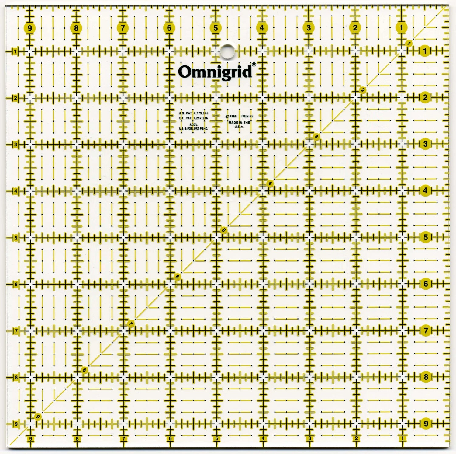Omnigrid Ruler Square 9 1/2 x 9 1/2 Inch – Gundi's Quilt Heaven